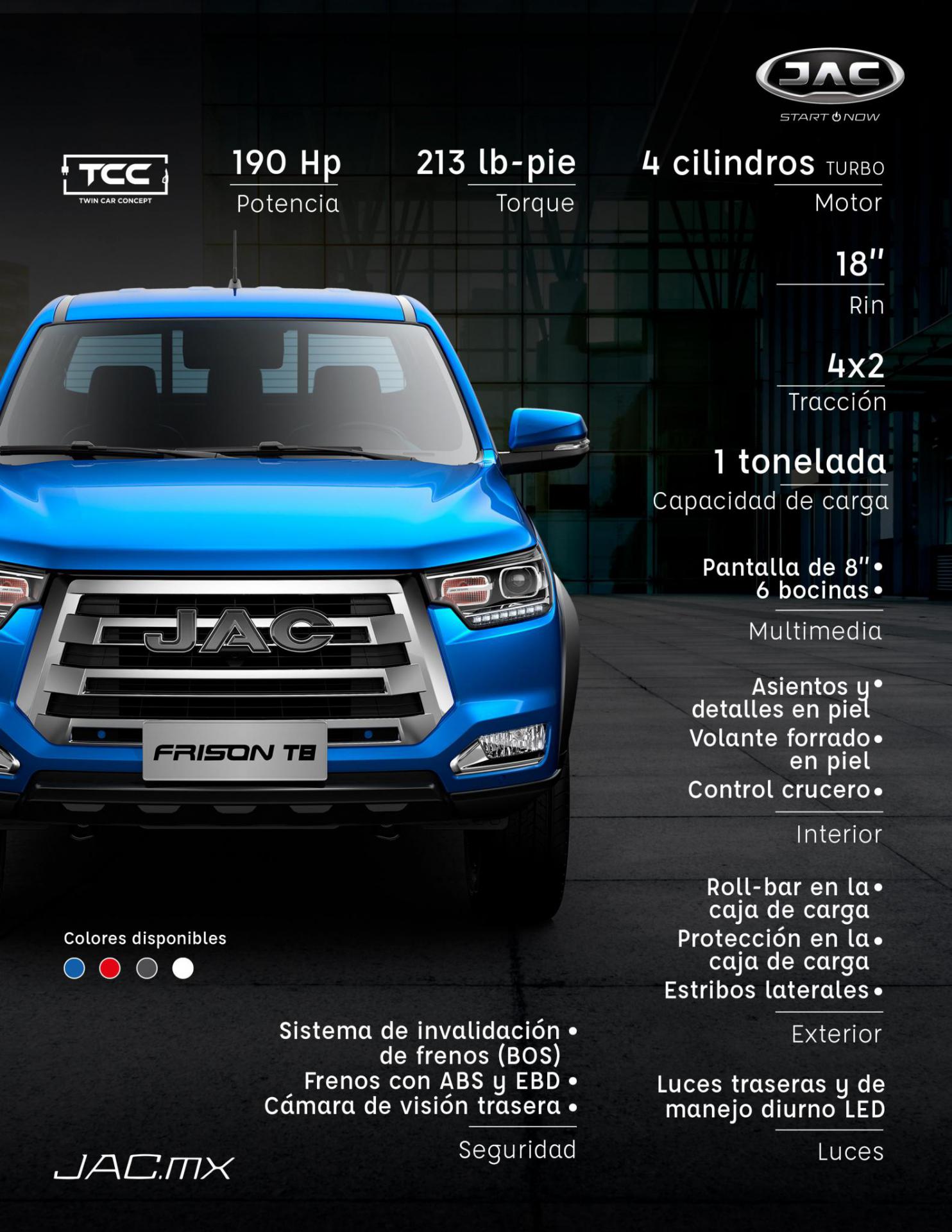 JAC Frison T8, la pick up más equipada por su precio – Carnews